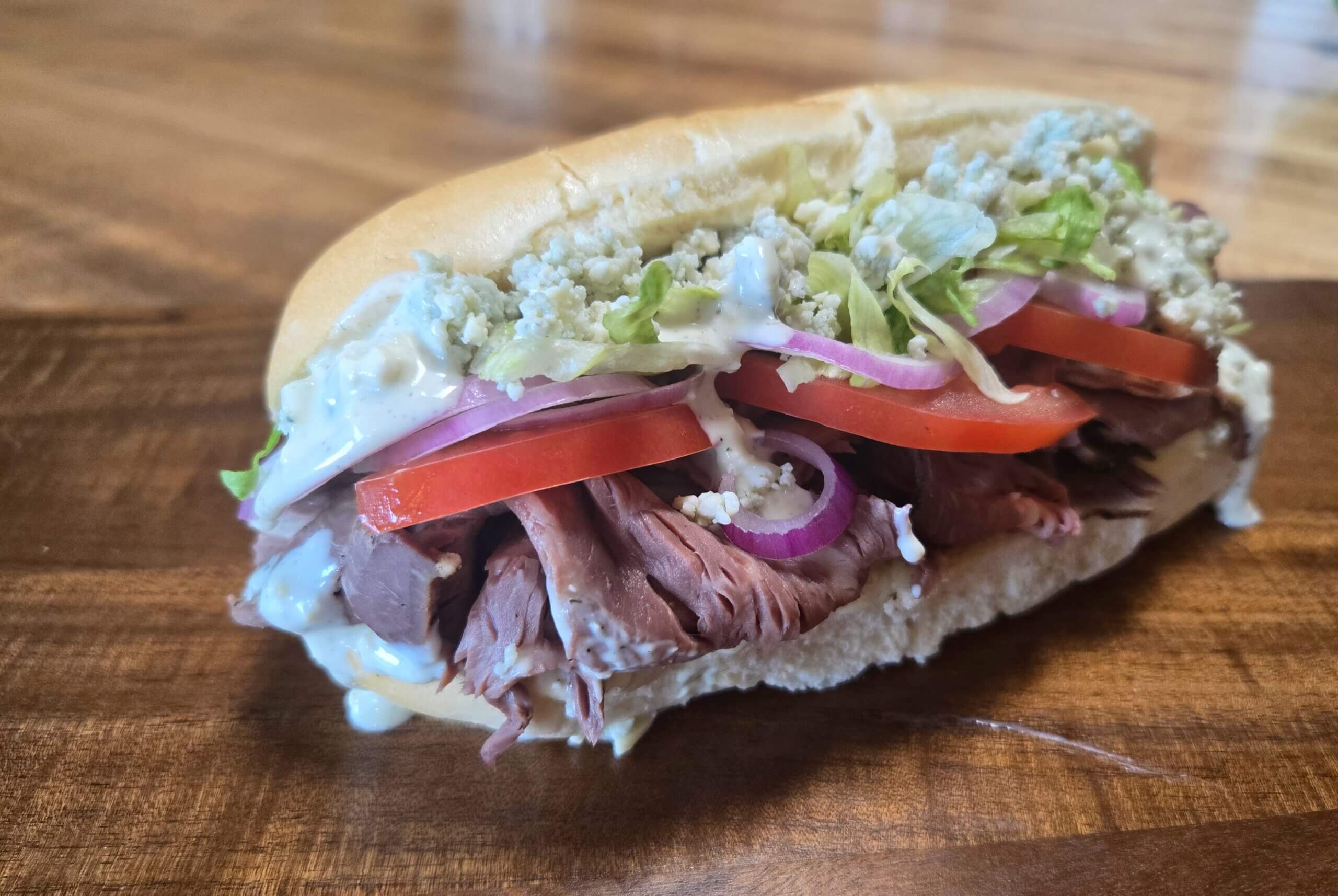 Roast Beef and Blue Cheese Sandwich is the June Special! - Baggin's Gourmet